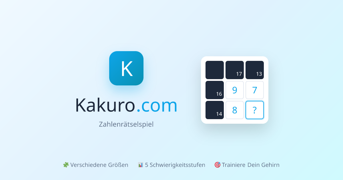 Kakuro.com - Das Ultimative Kakuro-Rätselspiel